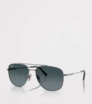 Ray-ban Titanium William Square Sunglasses