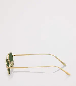Oliver Spencer Steel 1989c Rectangle Sunglasses