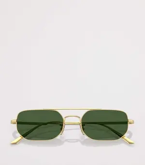 Oliver Spencer Steel 1989c Rectangle Sunglasses