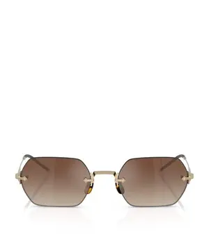 Oliver Spencer Titanium Tk-13 Octagonal Sunglasses