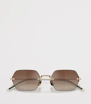 Oliver Spencer Titanium Tk-13 Octagonal Sunglasses