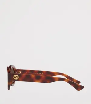 Gucci Injected Oval Sunglasses