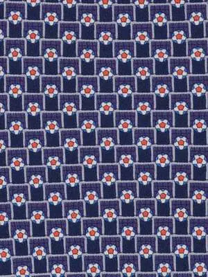 FERRAGAMO Printed Silk Neck Tie - Blue