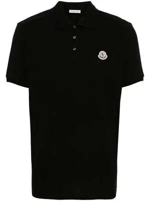 Moncler Double Logo Patch Cotton T-shirt - Black