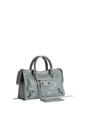 Balenciaga Le City Bag Small In Arena Leather - Blue