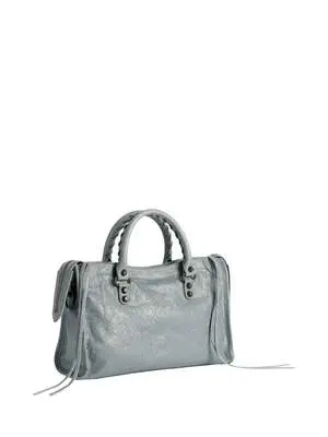 Balenciaga Le City Bag Small In Arena Leather - Blue