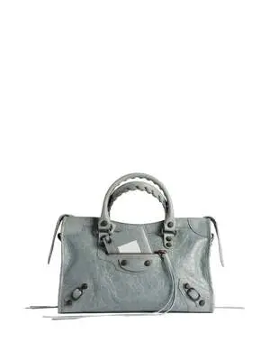 Balenciaga Le City Bag Small In Arena Leather - Blue