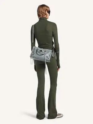 Balenciaga Le City Bag Small In Arena Leather - Blue
