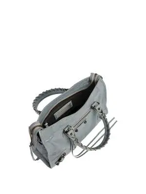 Balenciaga Le City Bag Small In Arena Leather - Blue
