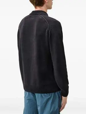 C.P. COMPANY Lens-detail Ribbed Polo Shirt