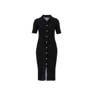 Versace Knitted Mini Dress With Medusa Logo Buttons