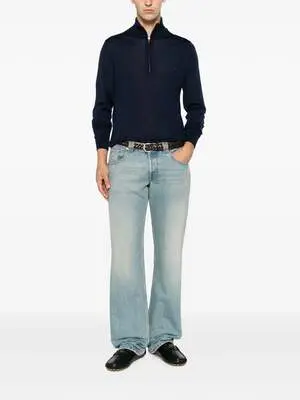 Etro Fuji Knitted Quarter Zip Jumper
