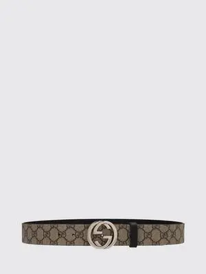 Gucci Monogrammed Belt With Interlocking G Buckle - Cream