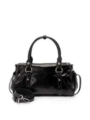 Miu Miu Glossy Leather Handbag - Black