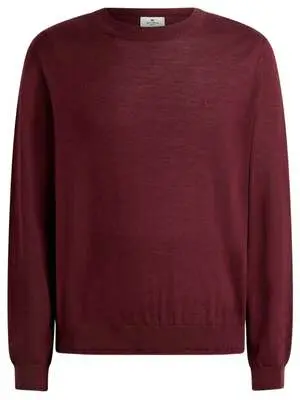 Etro Fuji Knitted Crew Neck Sweater - Red