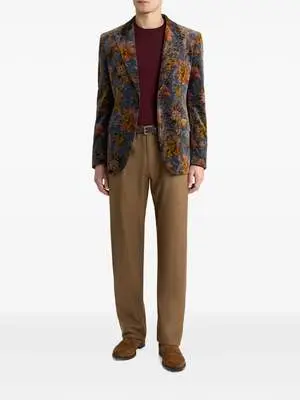 Etro Fuji Knitted Crew Neck Sweater - Red