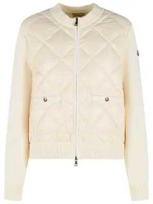 Moncler Tricot' Cotton Cardigan - Cream