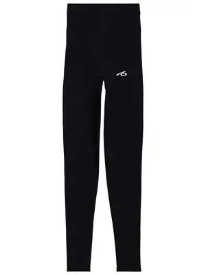 Balenciaga Sporty Knit Viscose Leggings - Black