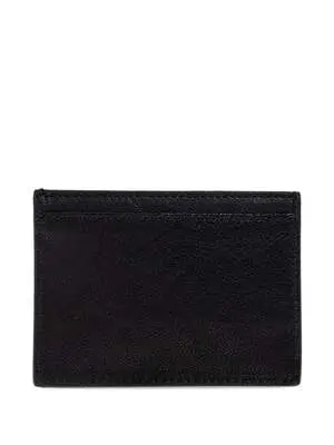 VIVIENNE WESTWOOD Flat Card Holder In Washed-look Leather
