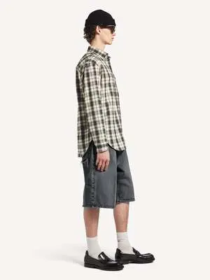 Balenciaga Regular Fit Shirt In Check Cotton Flannel