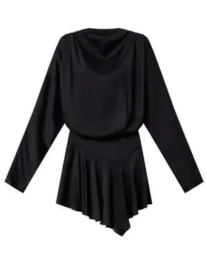 Isabel Marant Étoile Asymmetrical Draped Dress - Black