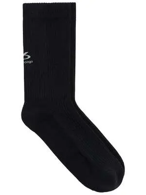 Balenciaga Technical Knit Crew Socks - Black
