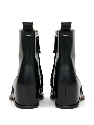 MAISON MARGIELA Western Flame Heel-less Boots - Black