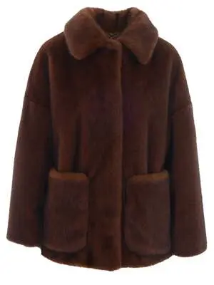 HERNO HERNO Faux Fur Patch-Pocket Coat
