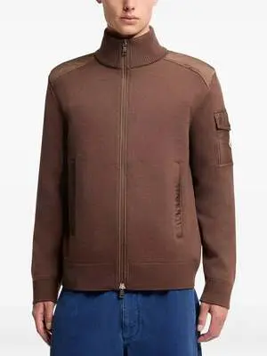 Moncler Padded Wool Zip-up Cardigan