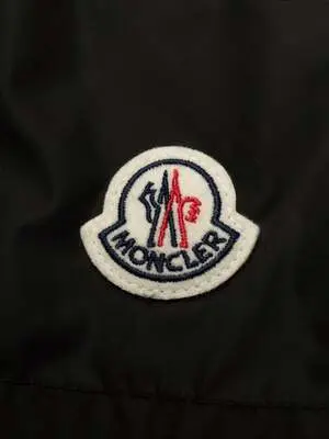 Moncler Technical Nylon Logo Patch Swim Shorts - Black