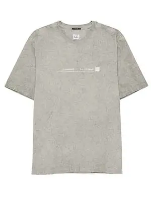 C.P. COMPANY Mercerized Jersey Logo-print T-shirt - Gray