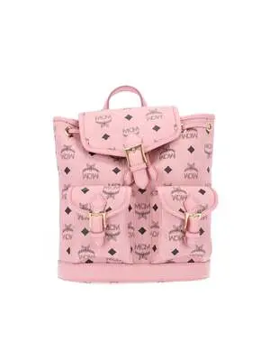 Mcm Mini Backpack With Monogram - Pink