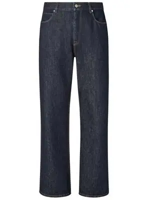 Fendi Straight-fit High-waist Cotton Denim Jeans - Navy
