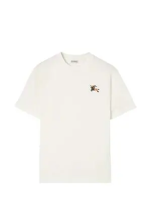 Burberry Check Logo Cotton T-shirt For - White
