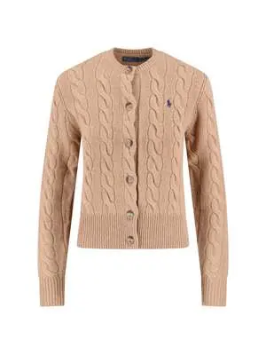 Polo Ralph Lauren Cable Knit Wool-cashmere Cardigan