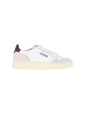 AUTRY Leather & Suede Sneakers - White