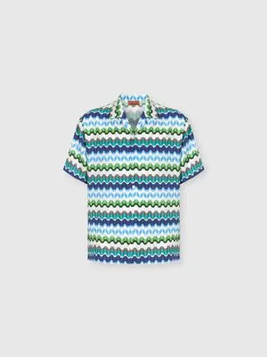 Missoni Viscose Bowling Shirt With Greek Key Print - Multicoloured