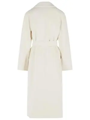 Max Mara Madame Virgin Wool And Cashmere Coat - White