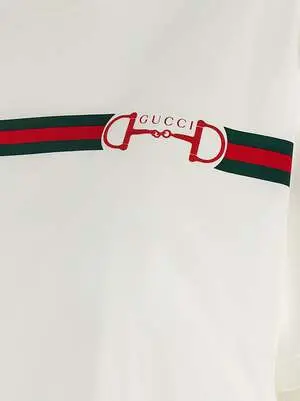 Gucci Nastro Web Print Cotton T-shirt