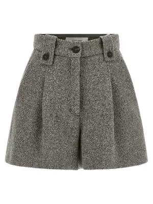 GOLDEN GOOSE Ryanna Virgin Wool Shorts - Gray