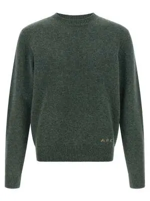 A.p.c. Edmond' Wool Melange Crewneck Sweater - Green