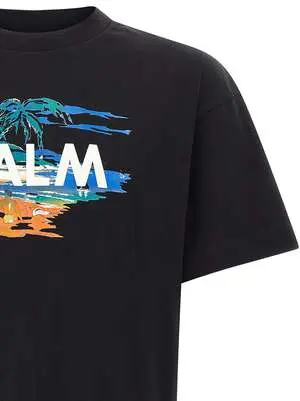 Palm Angels Graphic Print T-shirt - Black