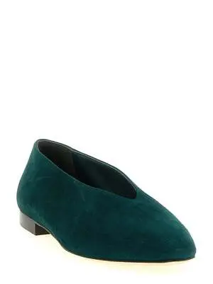 JIMMY CHOO Margot Suede Ballet Flats - Green