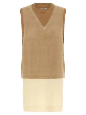 MAISON MARGIELA Memory Of" Vest In Virgin Wool - Cream
