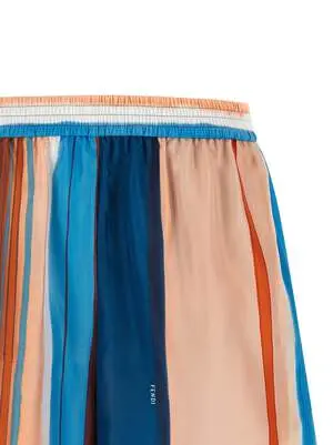 Fendi Venetian Stripes Silk Shorts - Multicolor
