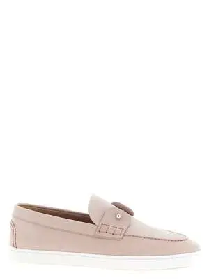 CHRISTIAN LOUBOUTIN Chambeliboat Loafers With Metal Detail - Pink
