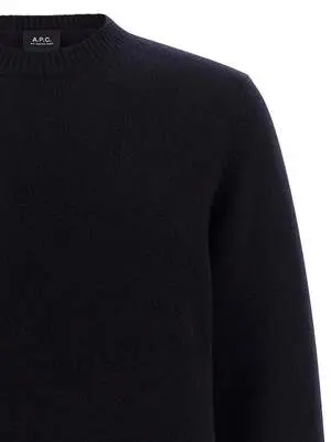A.p.c. Edmond' Pure Wool Crew Neck Sweater - Blue
