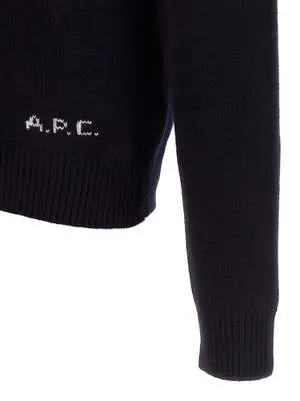 A.p.c. Edmond' Pure Wool Crew Neck Sweater - Blue