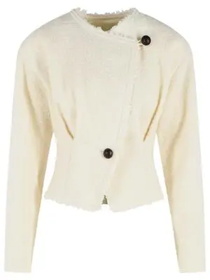 ISABEL MARANT ÉTOILE ISABEL MARANT Ivory Virgin Wool Blend Jacket