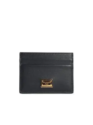 Dolce & Gabbana Plongé Calf Card Holder - Black
